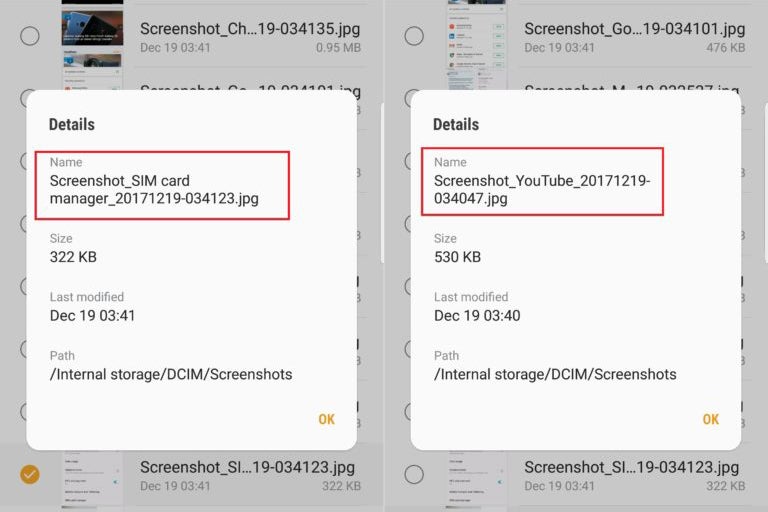 Samsung phones on Oreo will give descriptive file names to screenshots ...