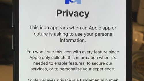 New iOS 11.3 feature: Privacy icon - PhoneArena