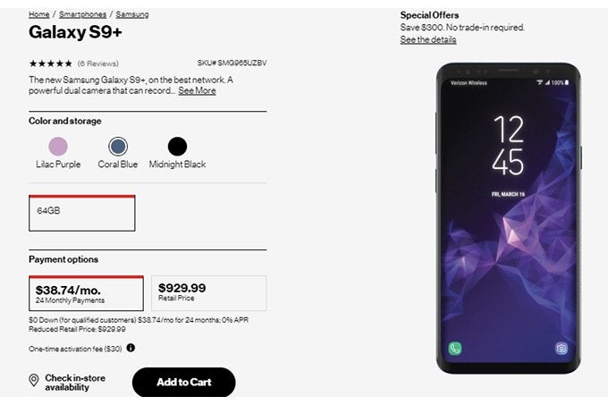 Samsung Galaxy S9+ and Note 8 on sale at Verizon for $300 off - PhoneArena