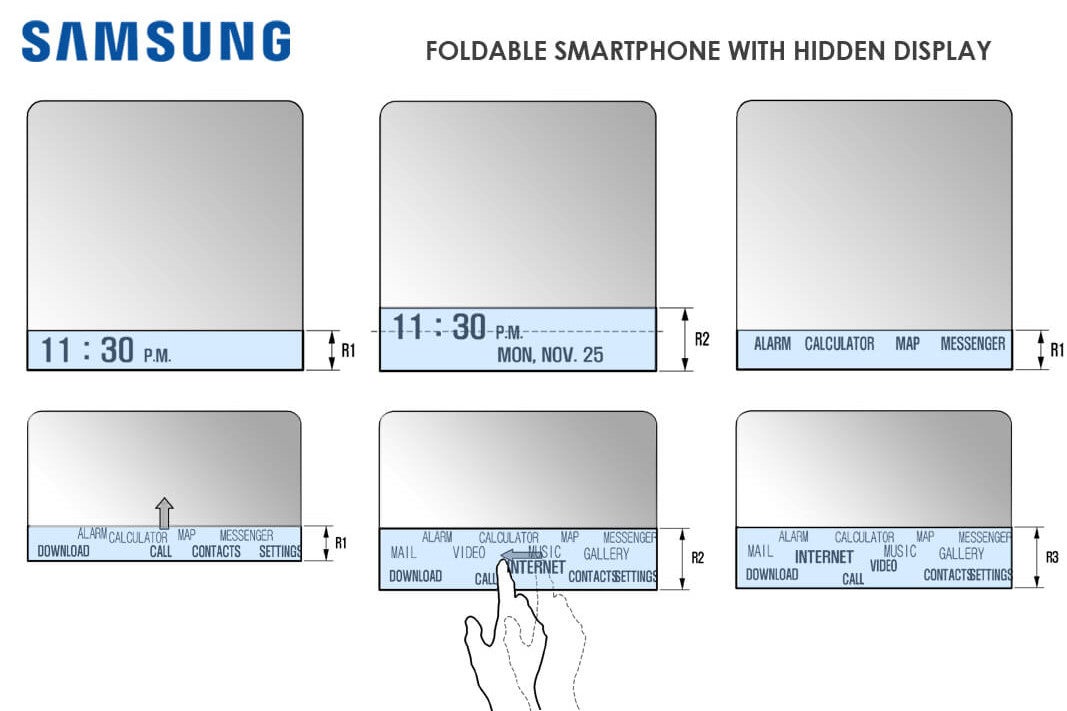 Samsung patent reveals what the 'hidden display' on the bendable Galaxy ...