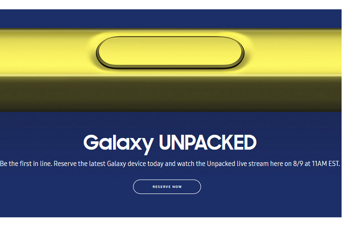 Samsung will allow you to reserve a Galaxy Note 9 today; a special deal ...