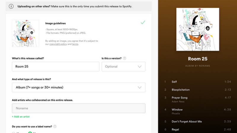 Spotify beta allows indie artists to upload their own songs to the ...