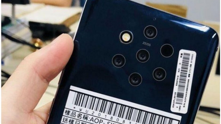 Press image of Nokia 9 PureView surfaces with 5 cameras, in-display ...