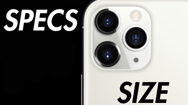 Apple iPhone 11, 11 Pro, 11 Pro Max specs and size comparison vs ...