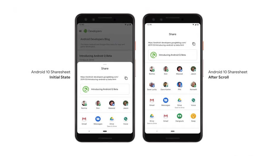 Android 10’s new Share menu is still a sorting mess, now at double the ...