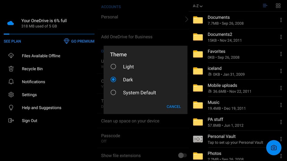 OneDrive now supports Dark Mode on Android phones - PhoneArena