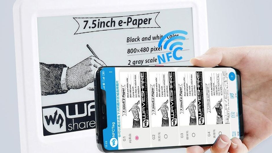 A new e-ink display needs no batteries, can be powered by a phone’s NFC ...