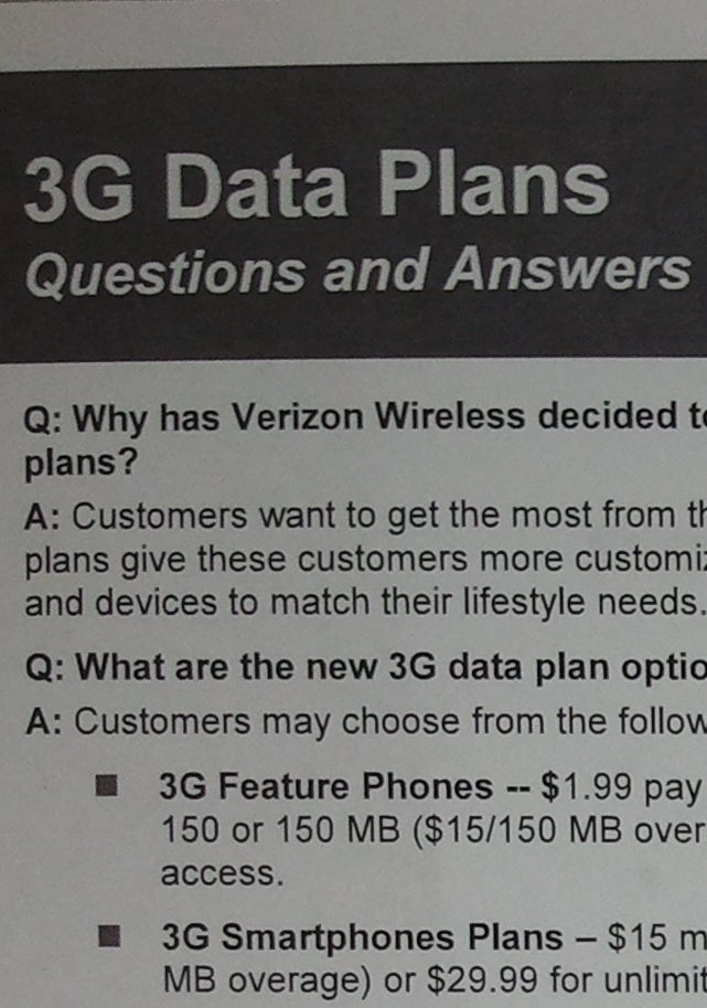 New data plans coming to Verizon - PhoneArena