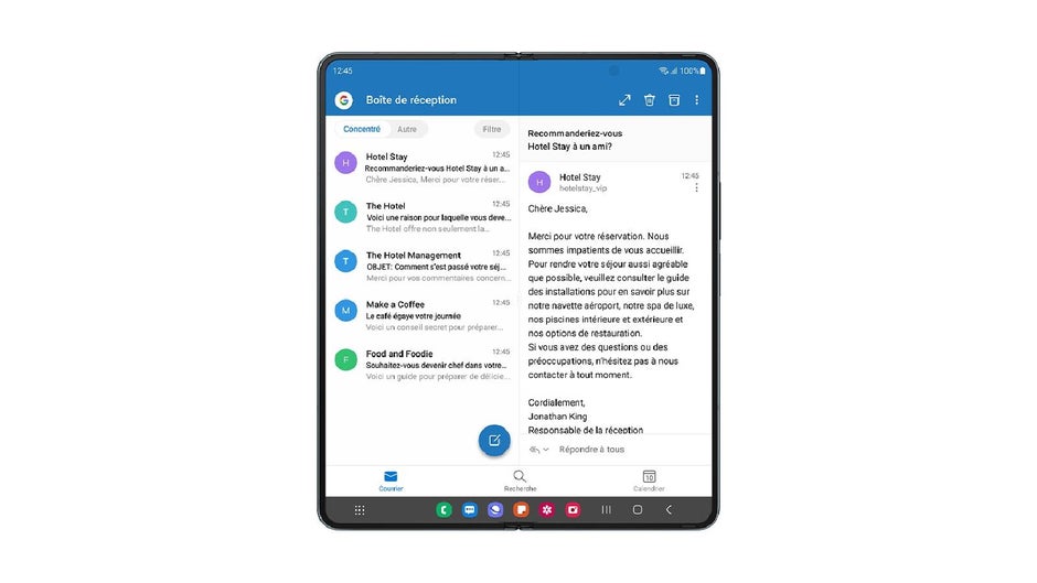 Gmail interface gets optimized for foldable phones like Galaxy Z Fold 4 ...