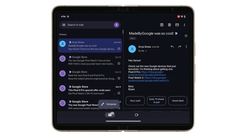 Google adds more functionality to Gmail on tablets and foldable phones ...