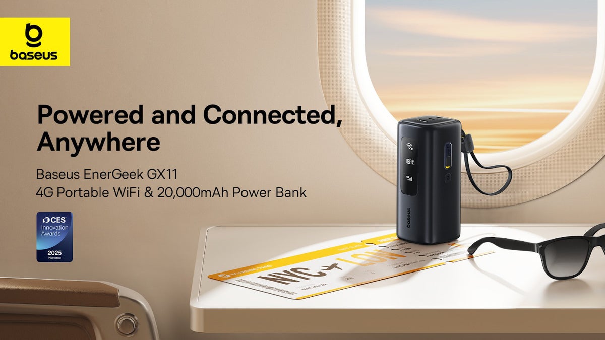 The world’s first 20,000 mAh power bank and hotspot hybrid: Baseus EnerGeek GX11 4G MiFi ...