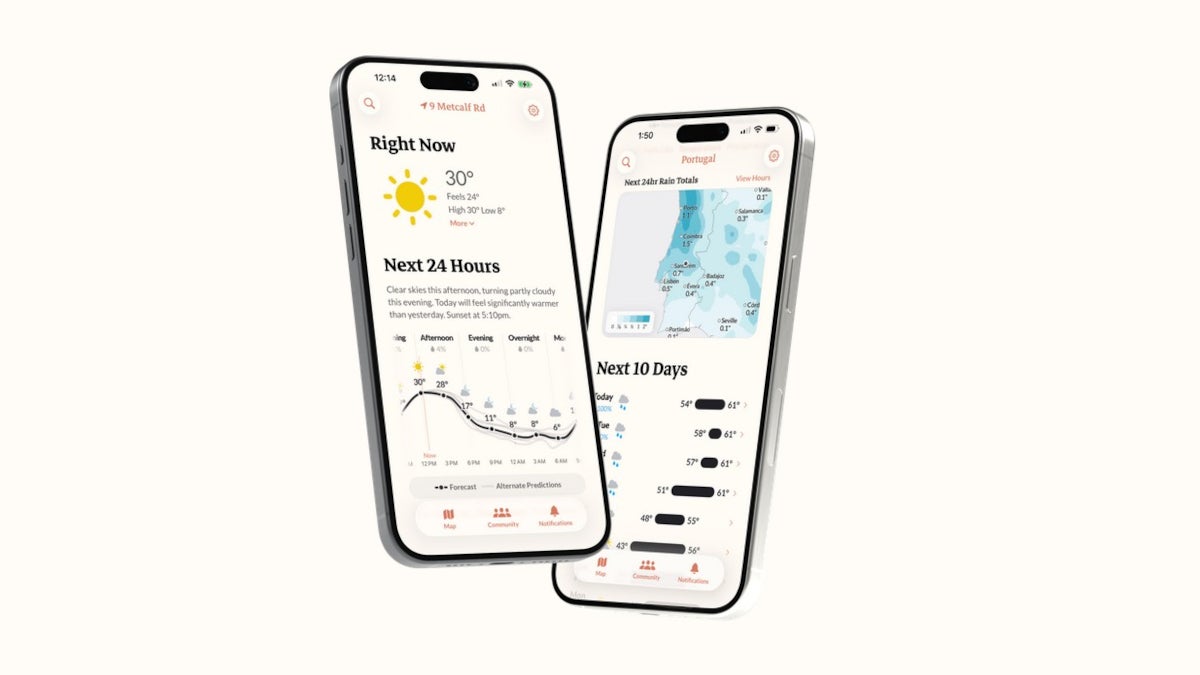 A unique new weather app for iPhone gives you two forecasts in case the ...