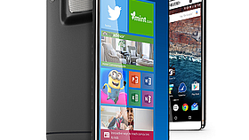 The Akyumen Holophone Phablet integrates a projector and dual boots ...