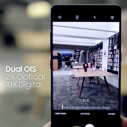 Note 8 is the first phone with optical stabilization on both cameras ...