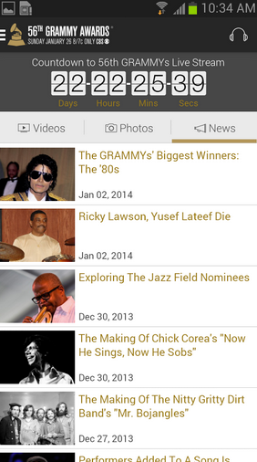 App from CBS brings tonight's Grammy Awards to your iOS or Android ...
