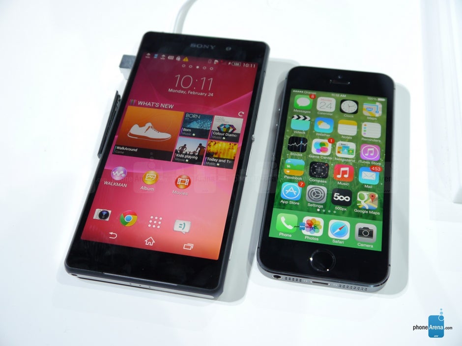 Sony Xperia Z2 vs iPhone 5s: first look - PhoneArena