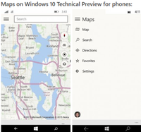 Windows 10 for phone Technical Preview features Maps app that ...