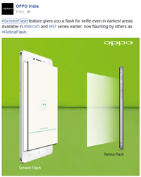 Oppo says its Screen Flash was available before Apple's Retina Flash ...