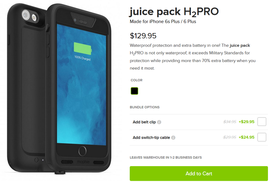 IP68 certified Mophie juice pack H2Pro now available for Apple iPhone 6 ...