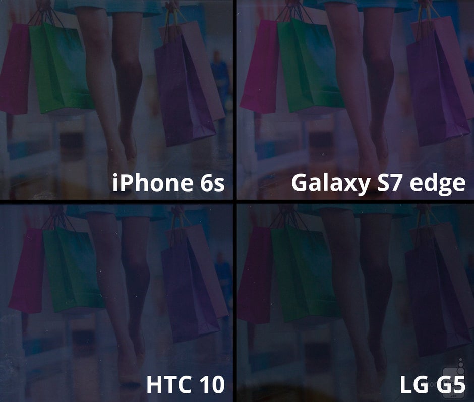 Outdoor display comparison: iPhone 6s vs S7 edge vs 10 vs G5 - PhoneArena