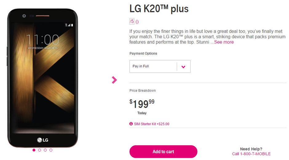 LG K20 Plus arrives at T-Mobile, you can have it for $199.99 - PhoneArena