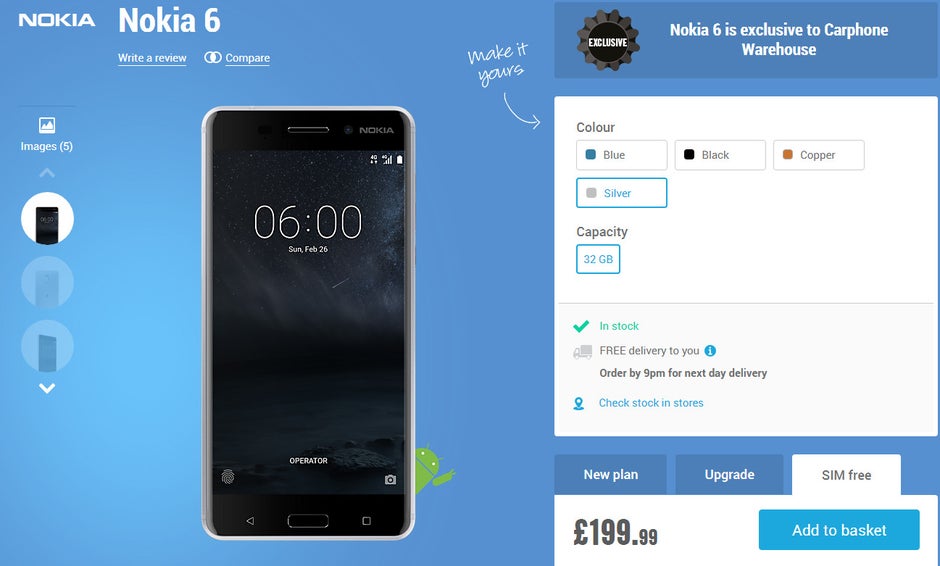 Nokia 6 finally hits the shelves in the UK, costs less than expected ...