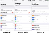 Apple iPhone X vs iPhone 8 Plus vs iPhone 8: Interface comparison ...
