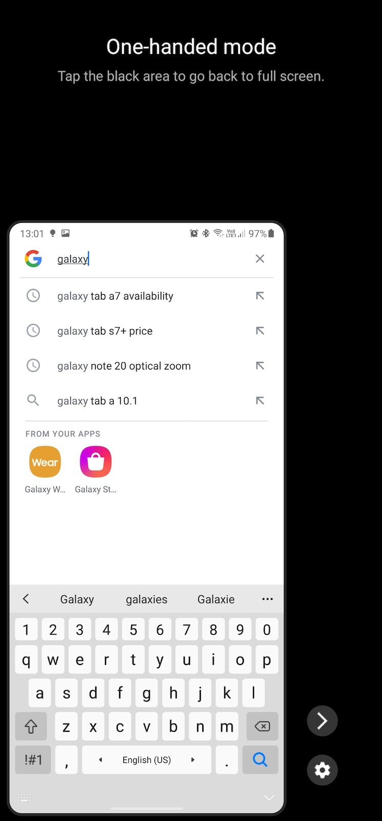 How to enable small screen one-hand mode on Galaxy Note 20 and Note 20 ...