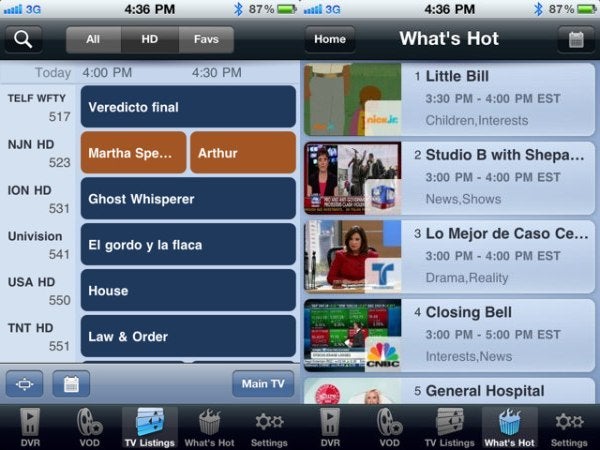 New features found with the latest update for the Verizon FiOS DVR app ...