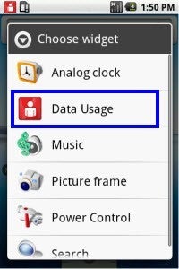 Widget allows you to track the data usage on your Verizon branded ...