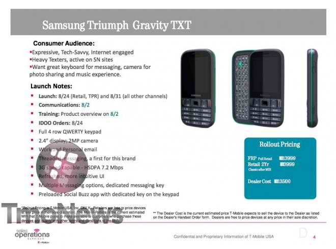 Samsung Gravity TXT brings its feature phone presence to T-Mobile come ...