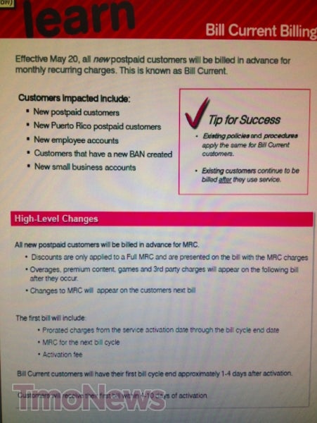 T-Mobile to change method of billing for new post-paid customers ...