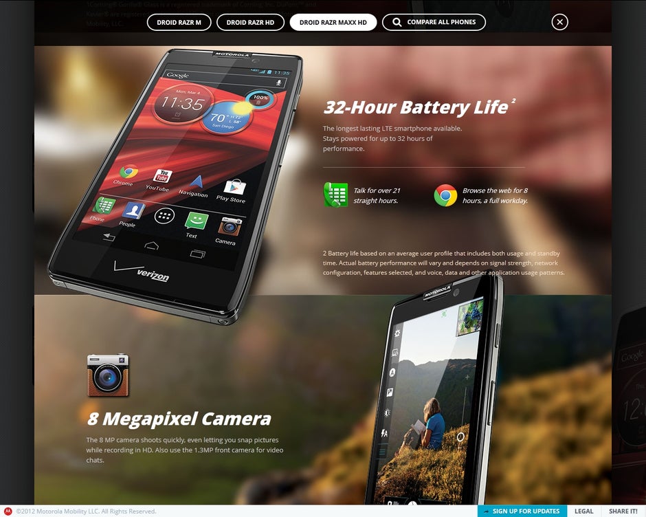 Dedicated "RAZR" site shows off the DROID RAZR M, RAZR HD, and RAZR ...