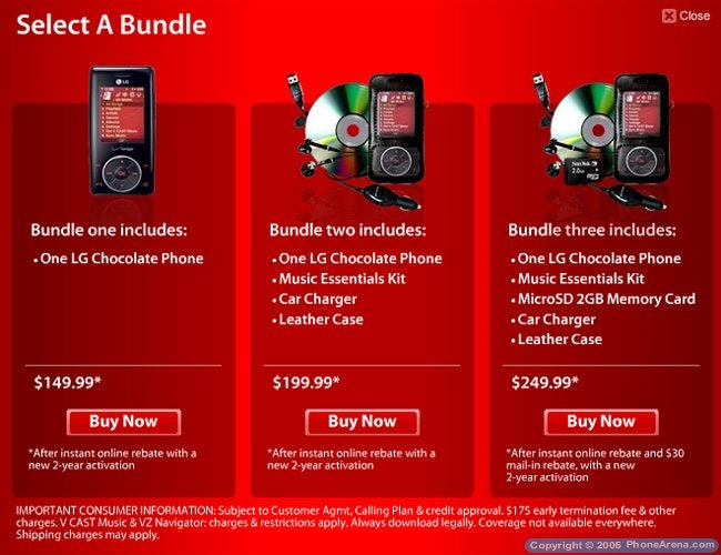 Verizon launches LG Chocolate - PhoneArena