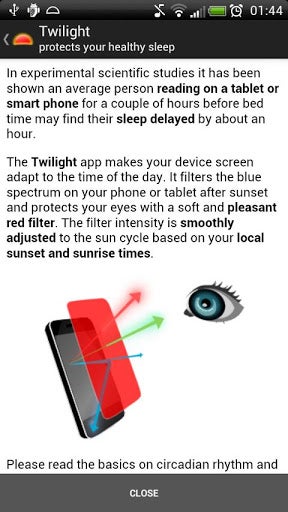 Is your sleep disturbed by your smartphone? Twilight app for Android ...
