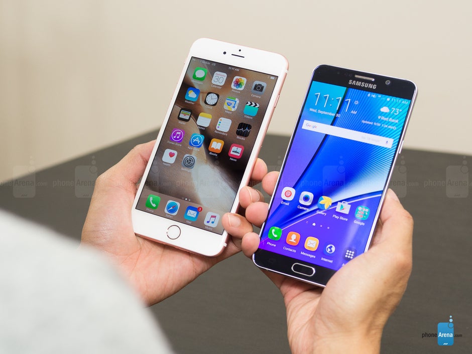 Apple iPhone 6s Plus vs Samsung Galaxy Note5 - PhoneArena