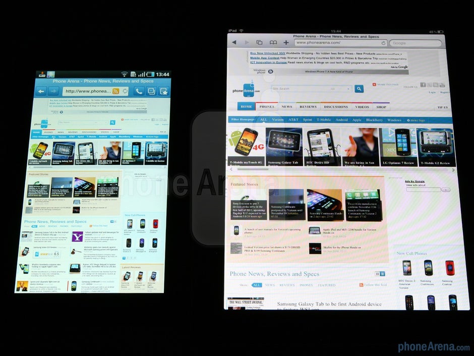 Samsung Galaxy Tab vs Apple iPad - PhoneArena