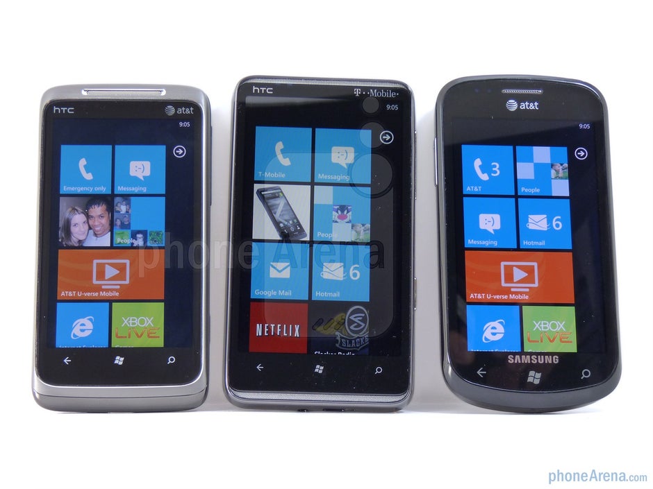 HTC HD7 vs HTC Surround vs Samsung Focus - PhoneArena