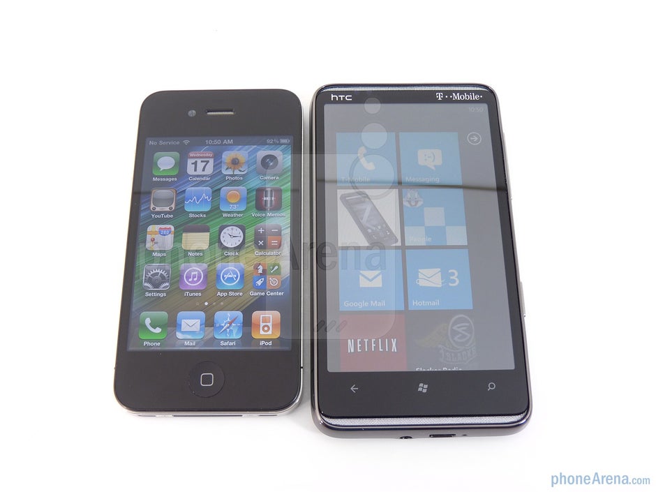 HTC HD7 vs Apple iPhone 4 - PhoneArena