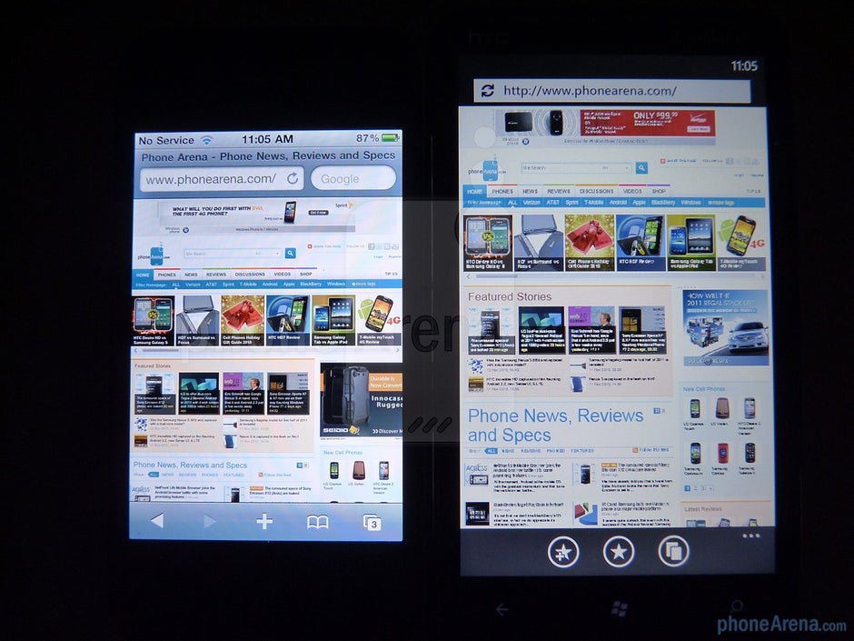 HTC HD7 vs Apple iPhone 4 - PhoneArena