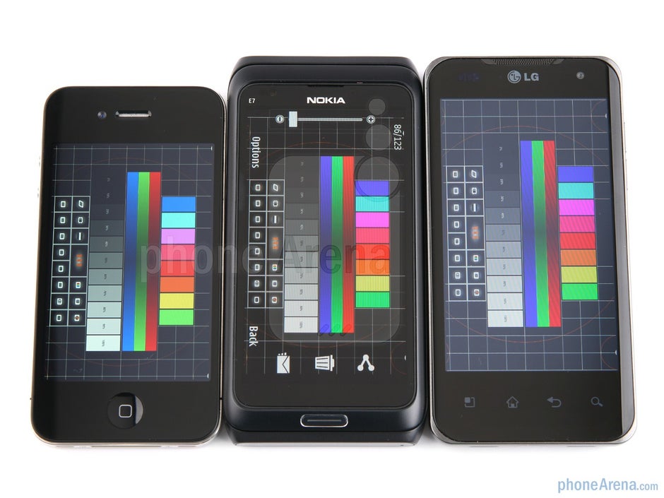 Nokia E7 vs LG Optimus 2X vs Apple iPhone 4 - PhoneArena
